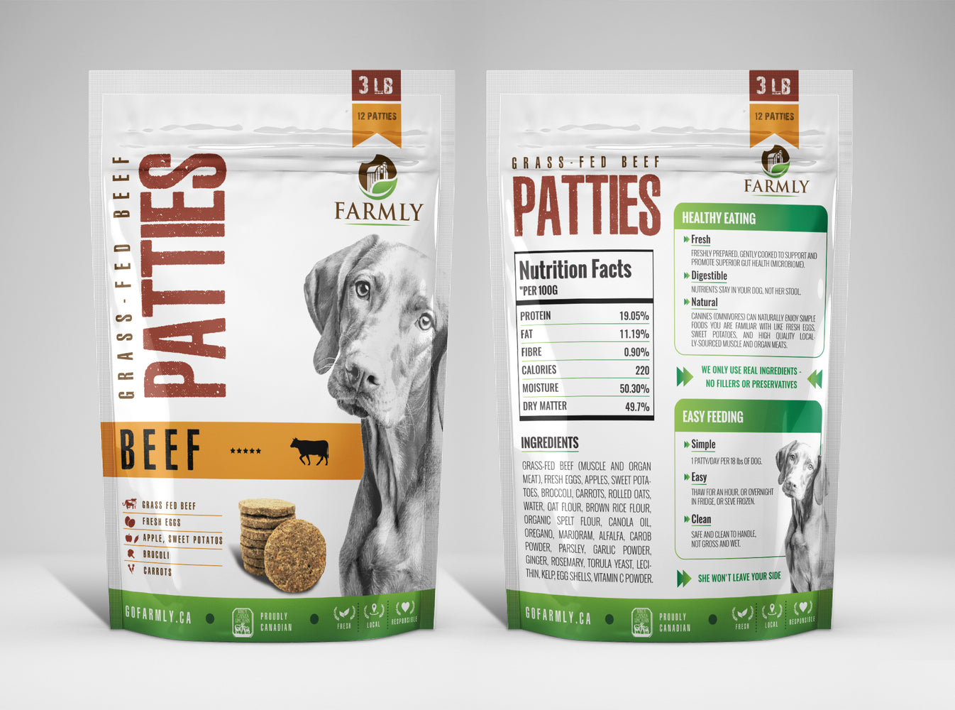 Farmly Grass-Fed Beef Gently Cooked Dog Food | ROVR Toronto